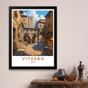 Viterbo Poster Enchanting Medieval Italian Street Scene, Perfect for ...