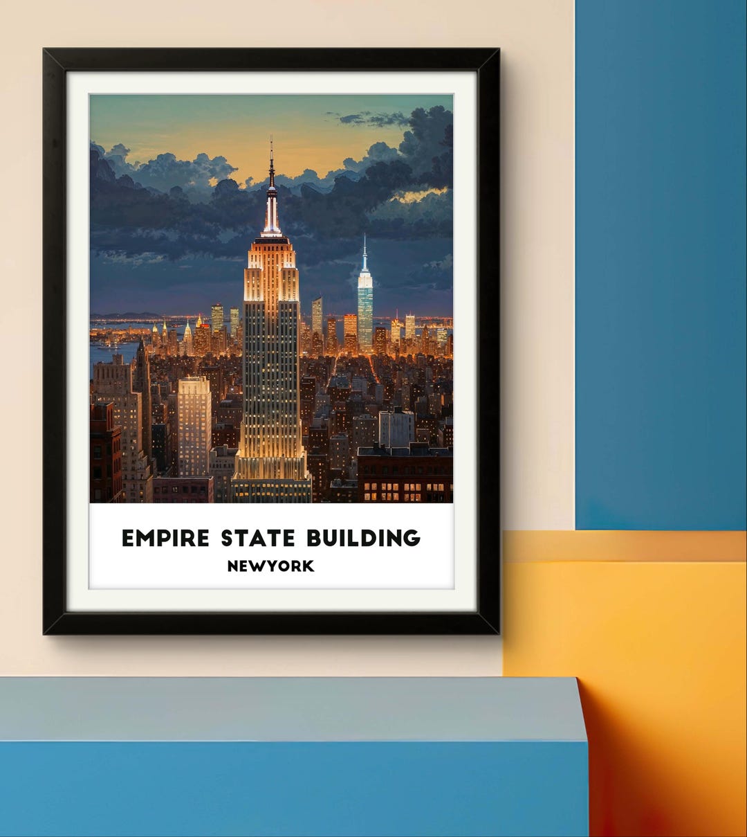 Empire State Building New York Poster Iconic Skyline at Twilight ...