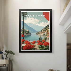 Lake Como Poster - Stunning Art Print of Lake Como's Scenic Beauty and ...