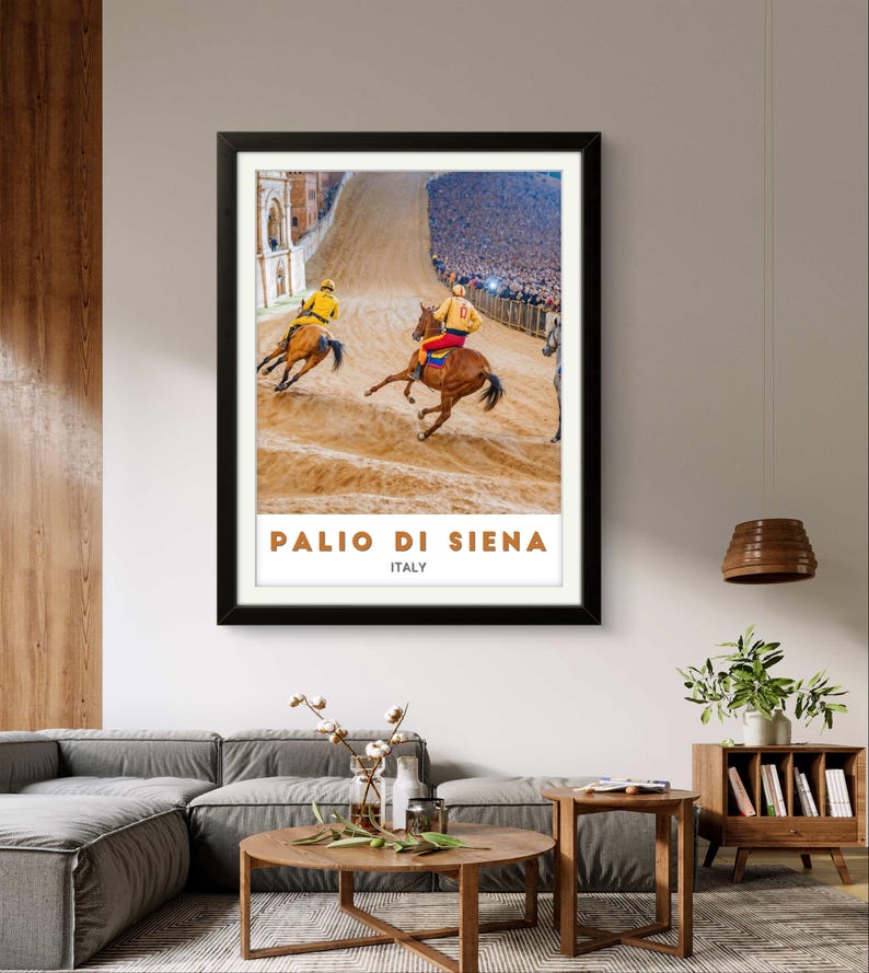 Palio Di Siena Poster - Iconic Horse Race in Tuscany, Capturing the ...