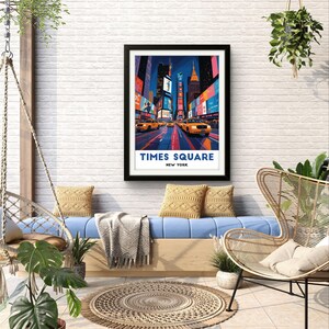 Times Square New York Poster – Vibrant Cityscape Art for Urban Lovers ...