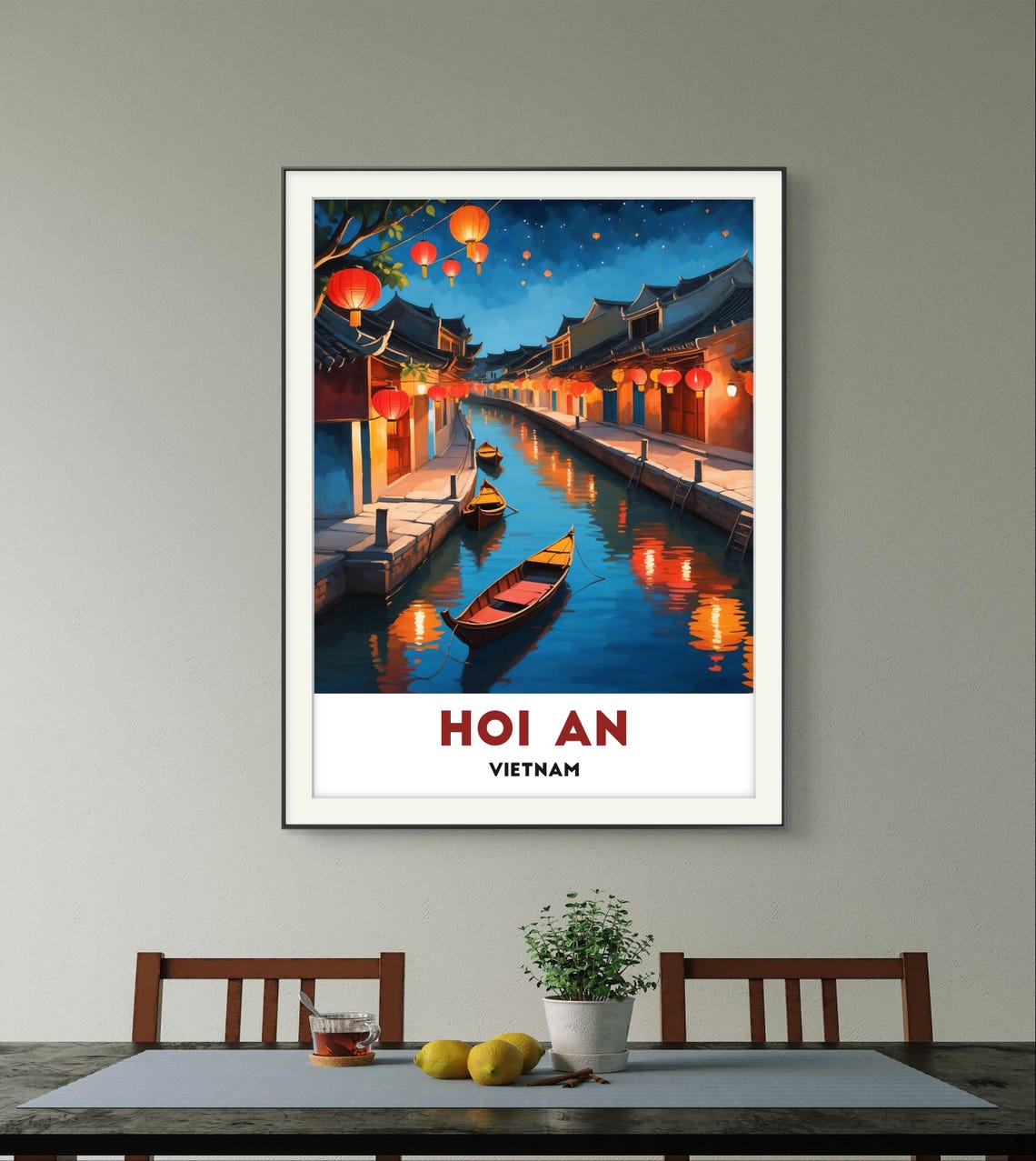 Hoi an Poster Lantern Night in Hoi an Magical Waterways of Vietnam - Etsy