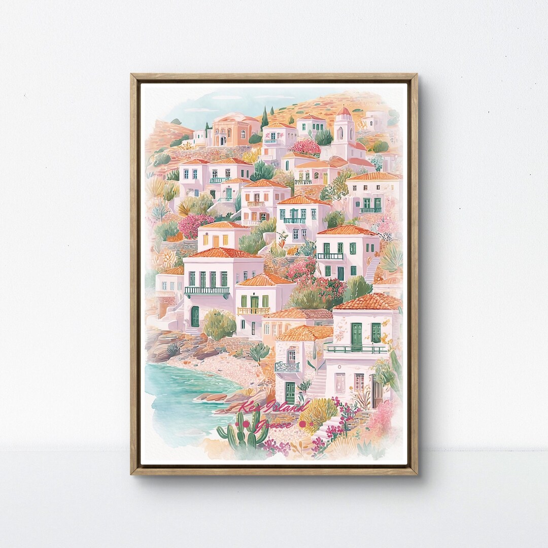 Kea Island Greece Poster: Coastal Village Wall Art Print - Etsy UK