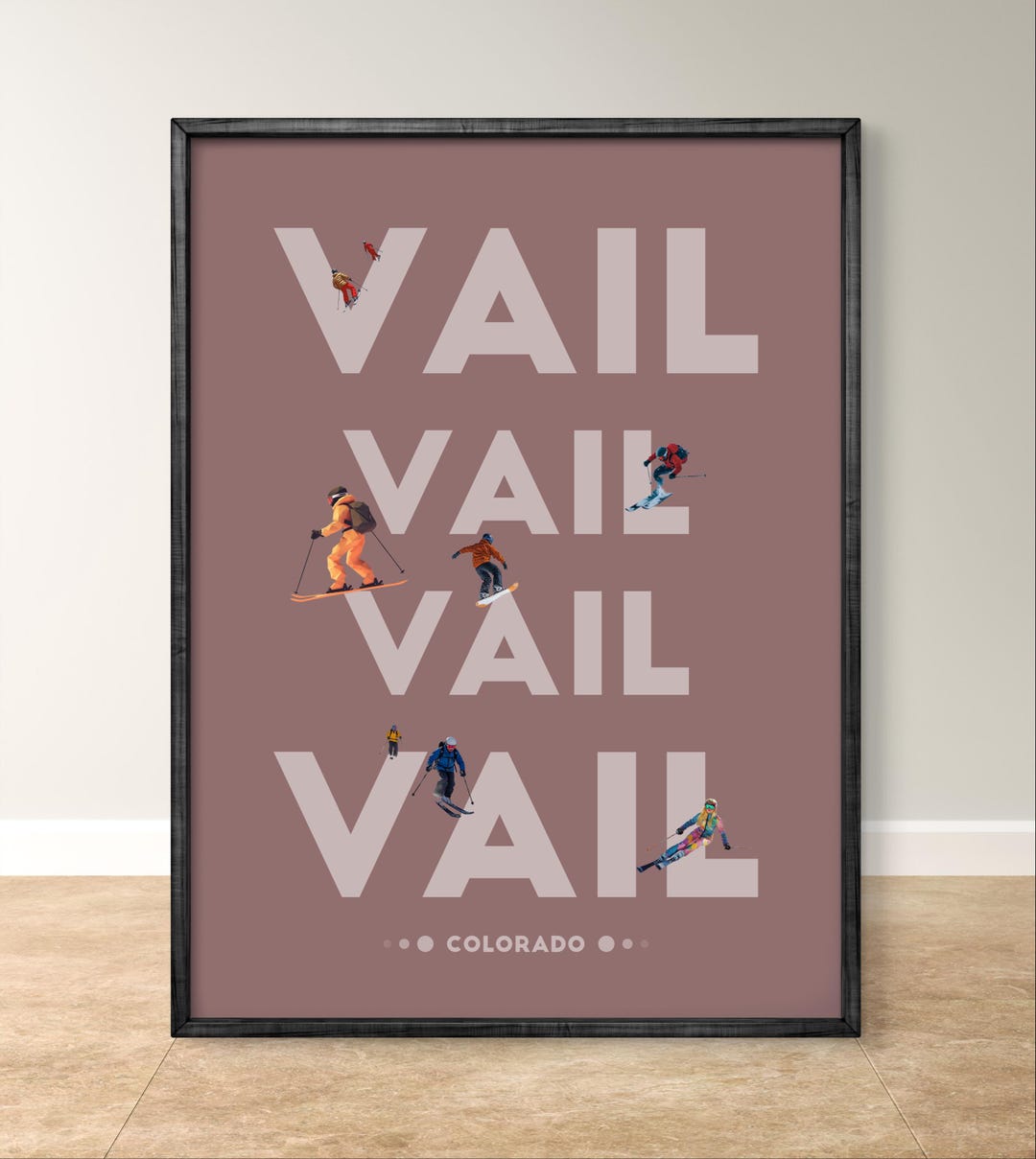 Vail Poster, Colorado Ski Resort Wall Art, Winter Sports Download ...