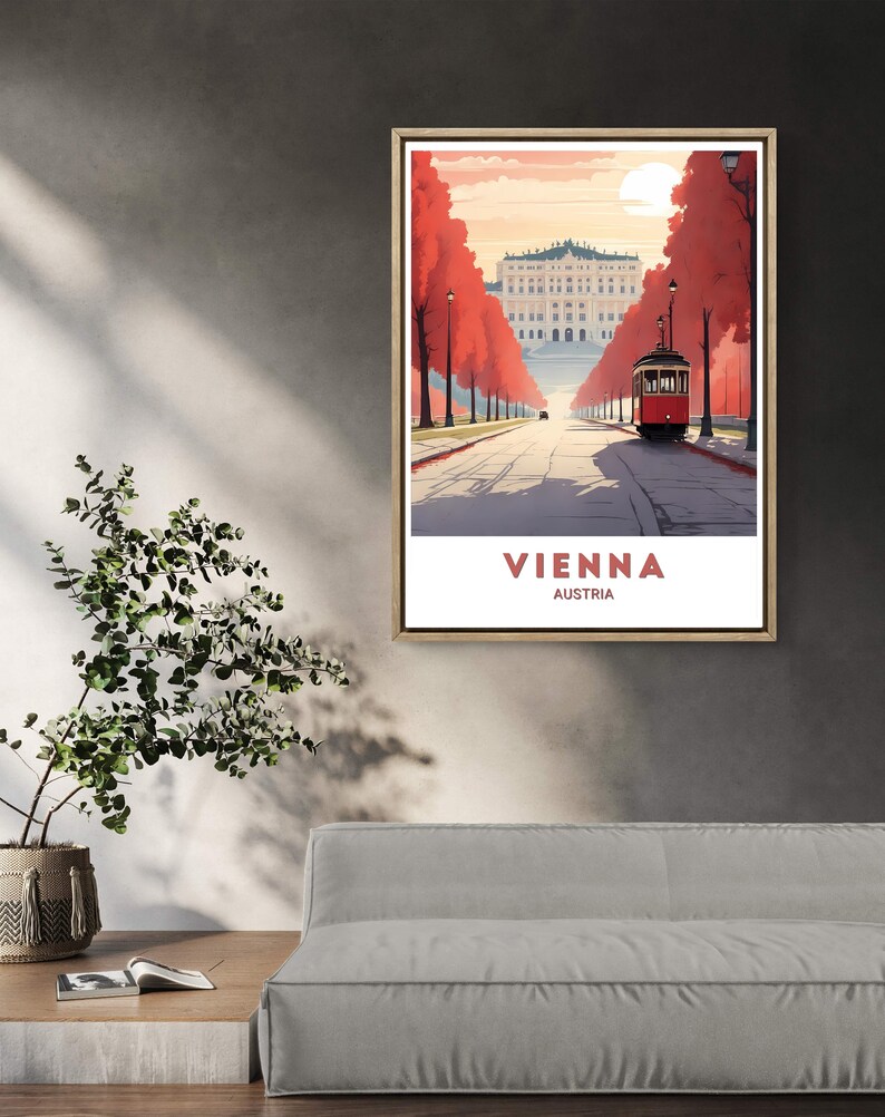 Vienna Poster Stunning Art Print of Vienna's Iconic Tram and Schönbrunn ...