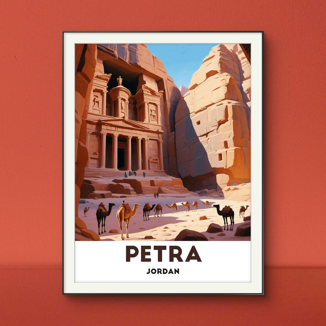 Petra Jordan Poster - Ancient Wonder of the World - Etsy