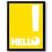 Hello Poster, Yellow Poster yellow 'hello' Greeting Poster Warm Welcome ...
