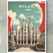 Milan Poster Stunning Vintage Style Art Print of Milan Cathedral ...