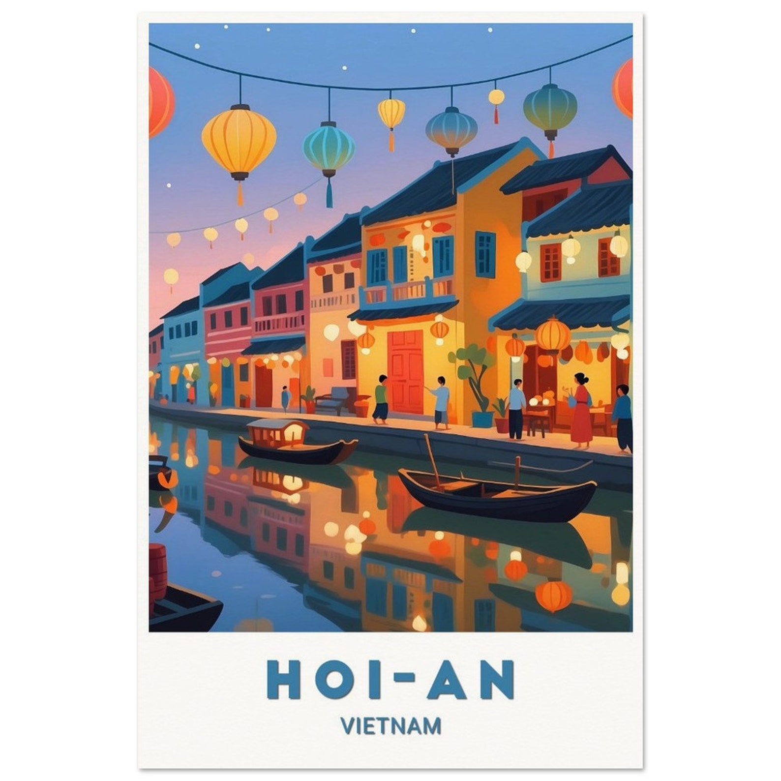 Hoi an Poster Stunning Art Print Showcasing the Vibrant Lantern Streets ...