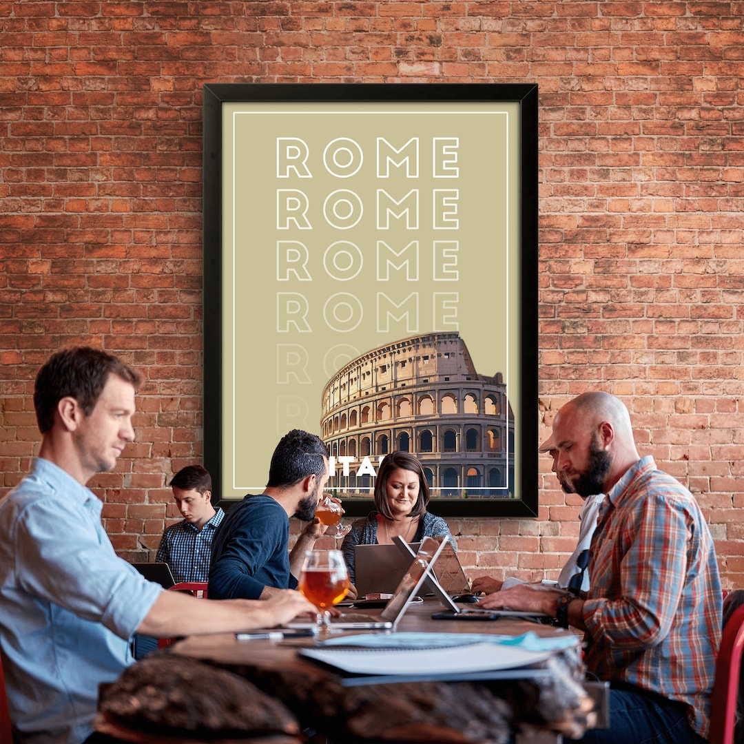 Rome Colosseum Wall Art Ancient Rome Poster, Vintage Italy Travel Print ...