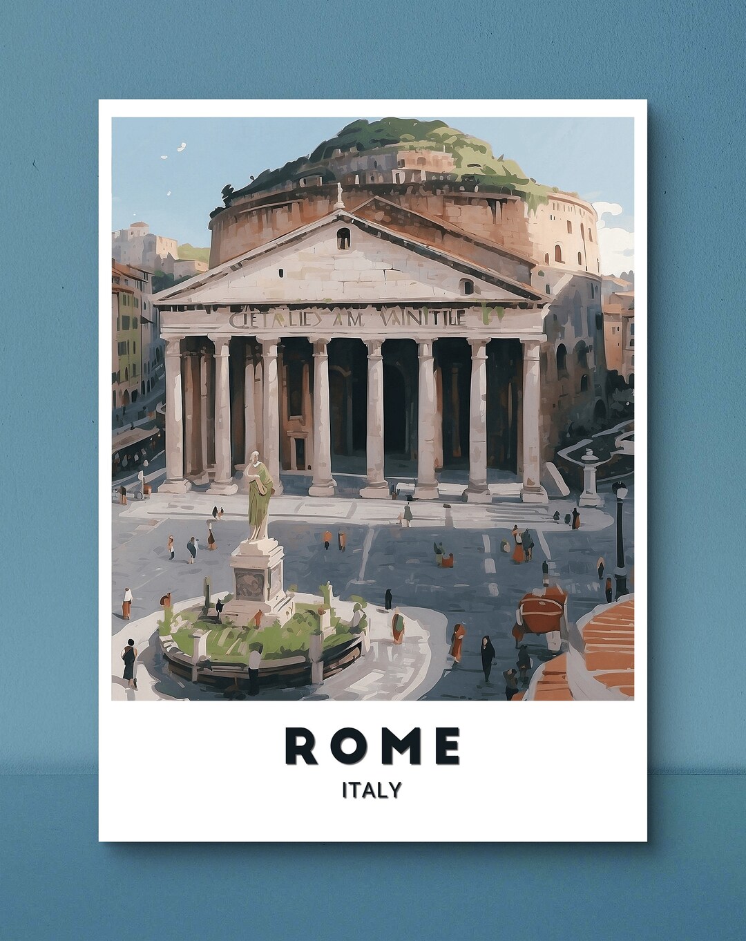 Rome Poster: Majestic Pantheon View Perfect Wall Art for Home, Office ...