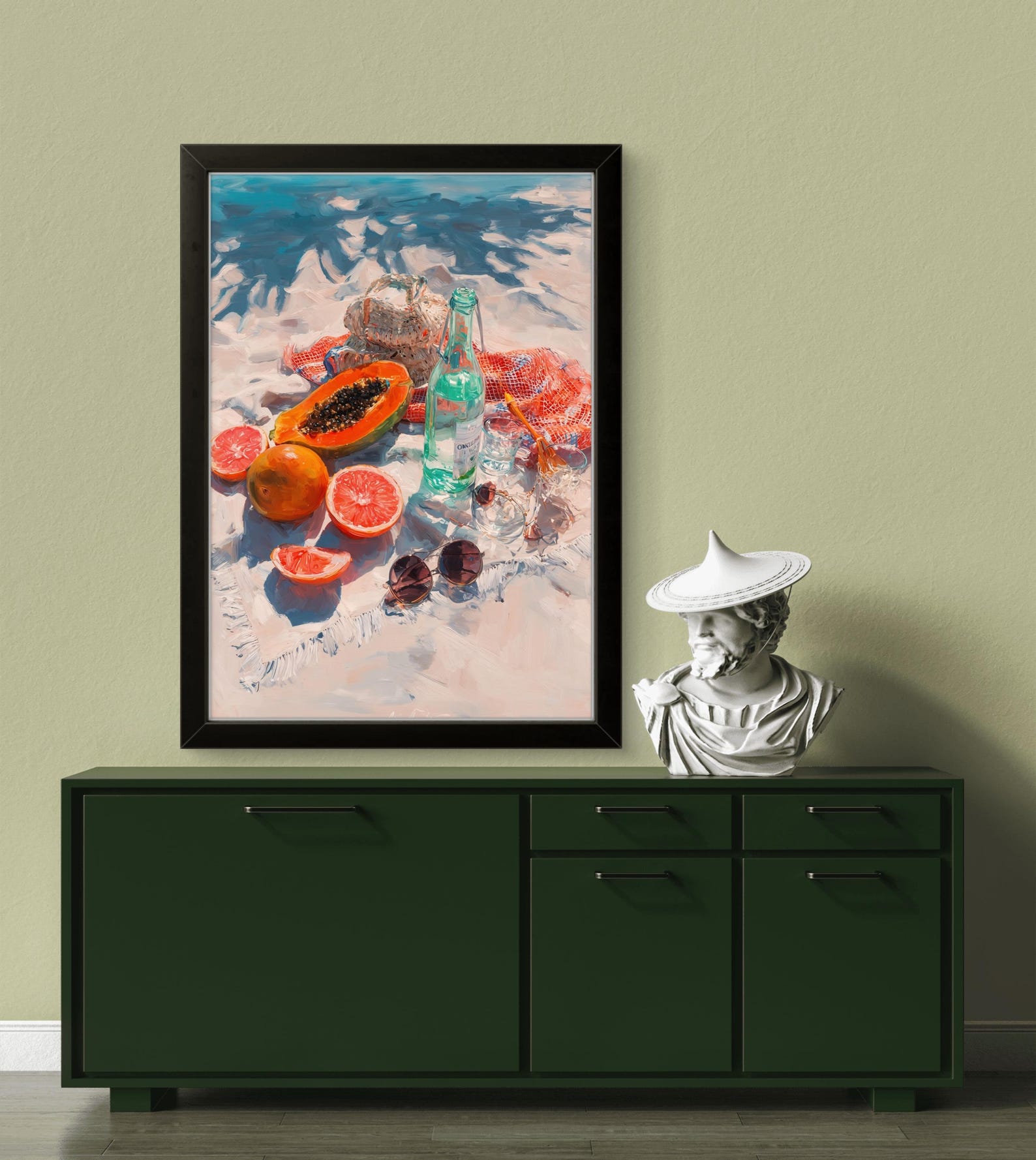 Póster de bodegón de verano: Arte mural de frutas tropicales - Etsy México