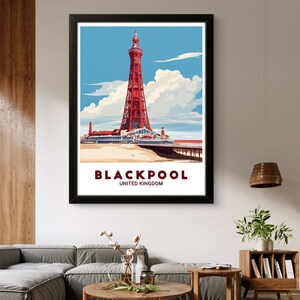 Blackpool Poster - Stunning Art Print of Blackpool Tower and Promenade ...