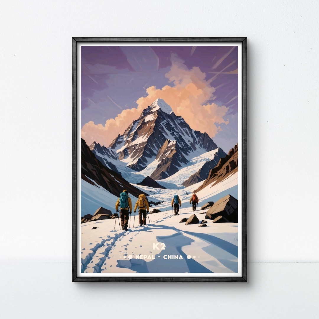 K2 Art Print: Stunning Mountain Landscape Print, Home Decor, Nature ...