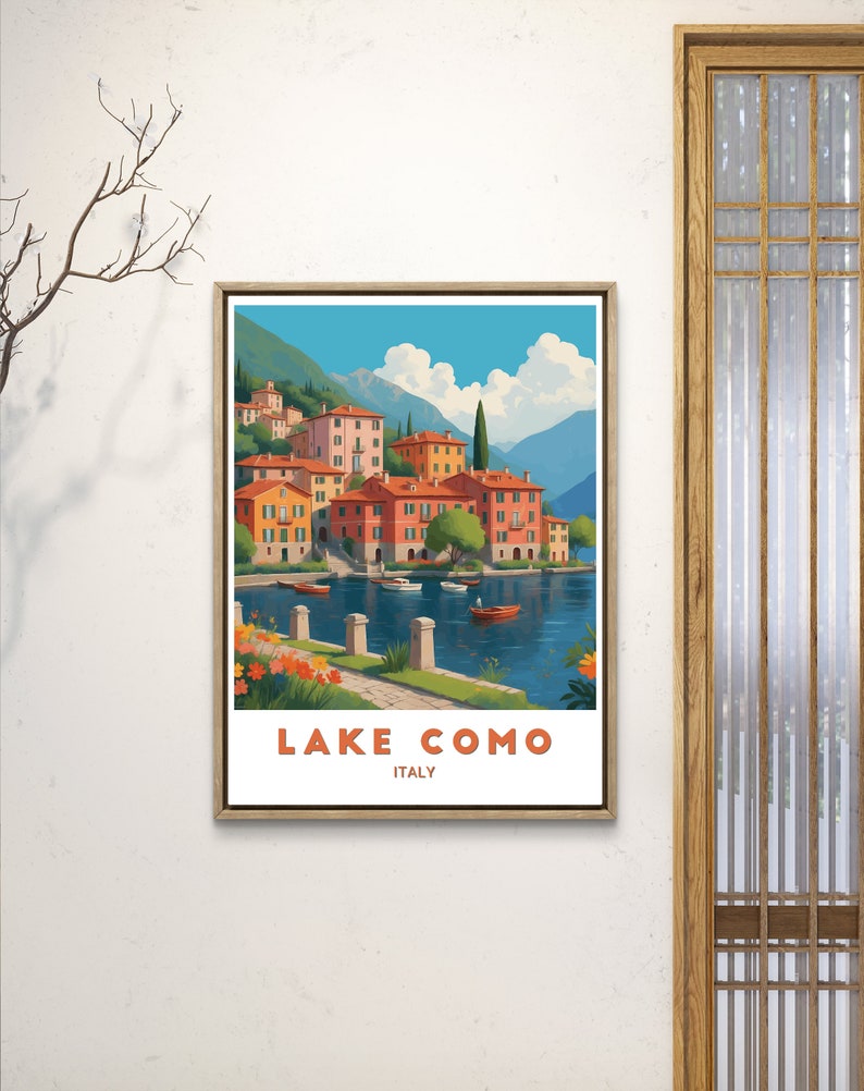 Lake Como Poster Stunning Art Print Showcasing the Picturesque Charm ...