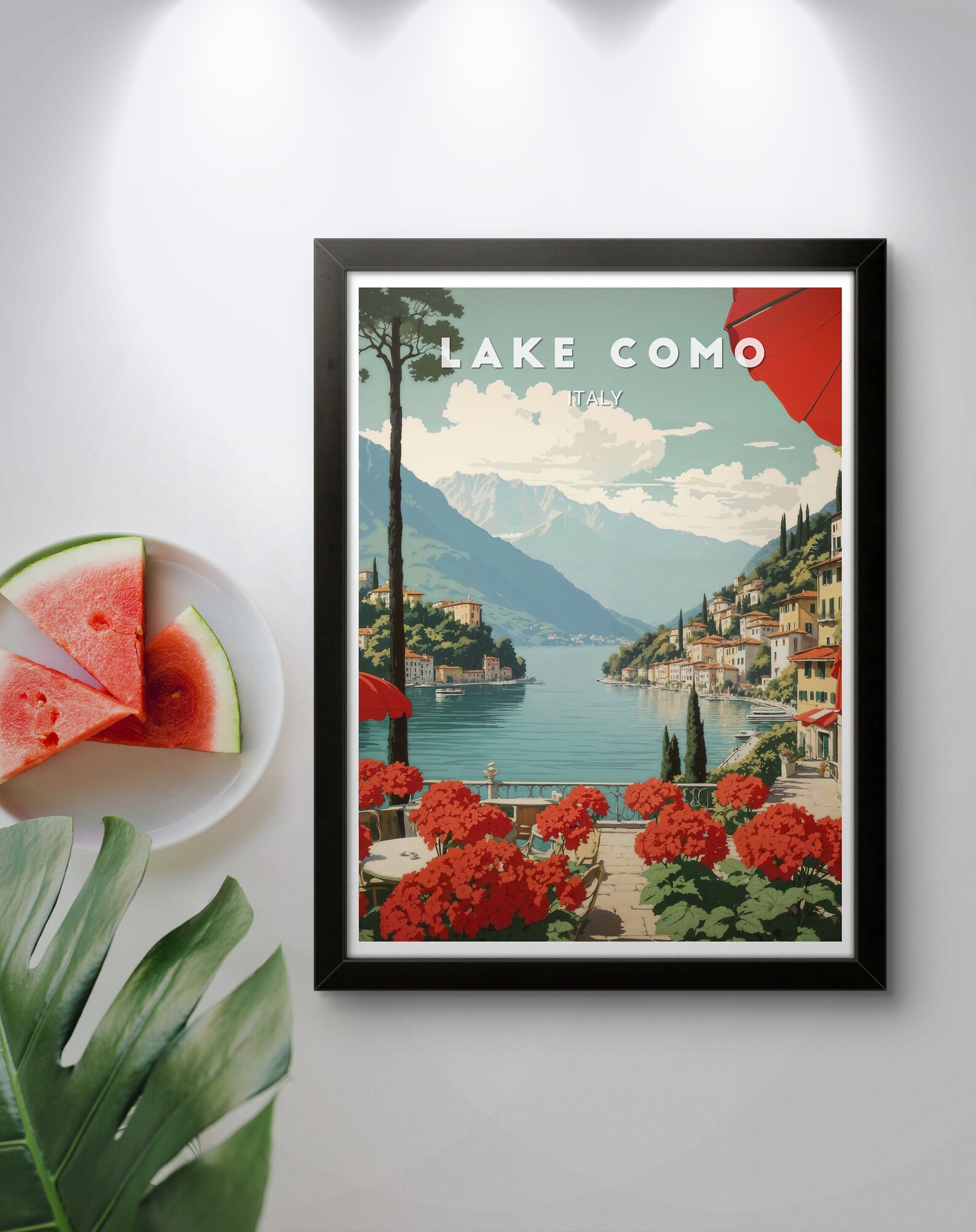 Lake Como Poster - Stunning Art Print of Lake Como's Scenic Beauty and ...