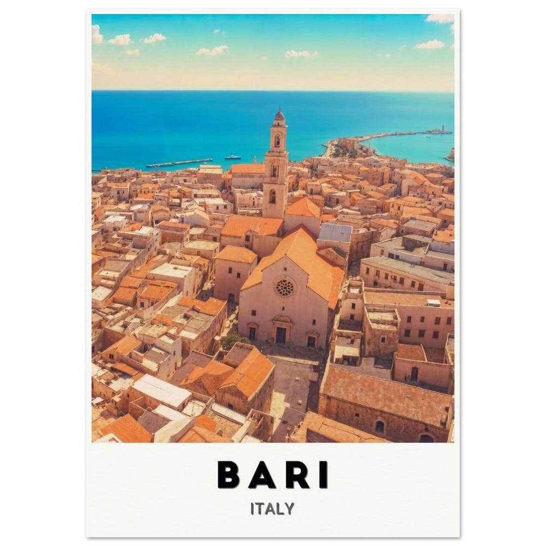Bari Poster: Stunning Aerial View of the Historic Old Town and ...