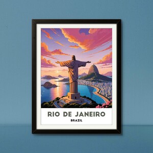 Rio De Janeiro Poster – Iconic Christ the Redeemer Overlooking ...
