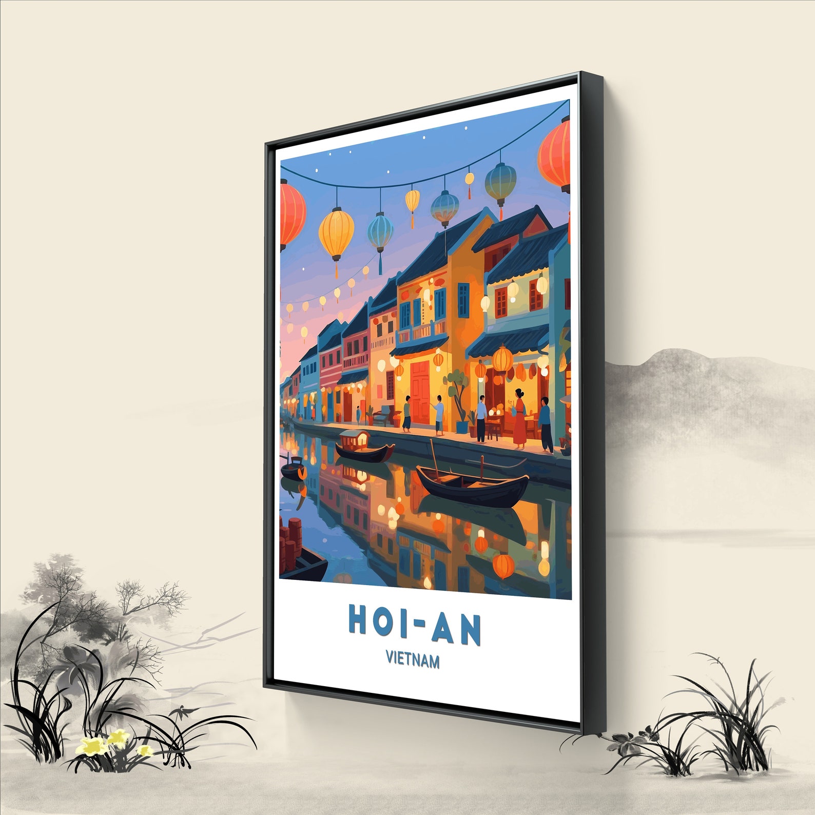 Hoi an Poster Stunning Art Print Showcasing the Vibrant Lantern Streets ...