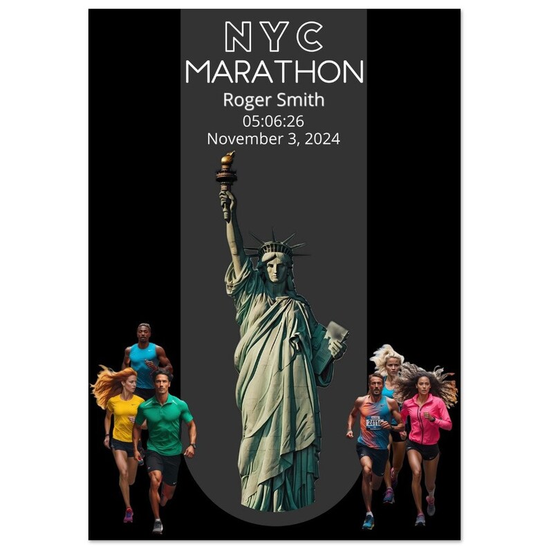 NYC Marathon Poster: Personalized Keepsake for Marathon Finishers - Etsy