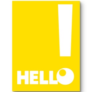 Hello Poster, Yellow Poster yellow 'hello' Greeting Poster Warm Welcome ...
