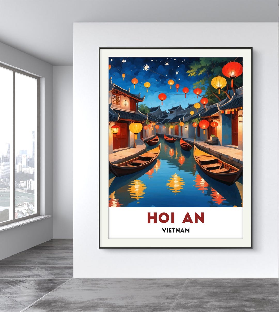 Hoi an Poster Lantern Night in Hoi an - Magical Waterways of Vietnam - Etsy
