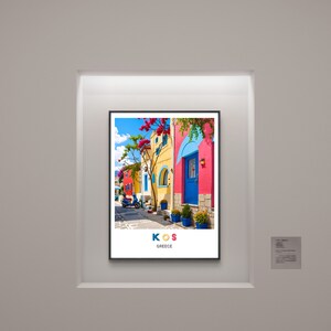 Kos Poster - Vibrant Streets of Kos Greece Wall Art - Perfect Home ...