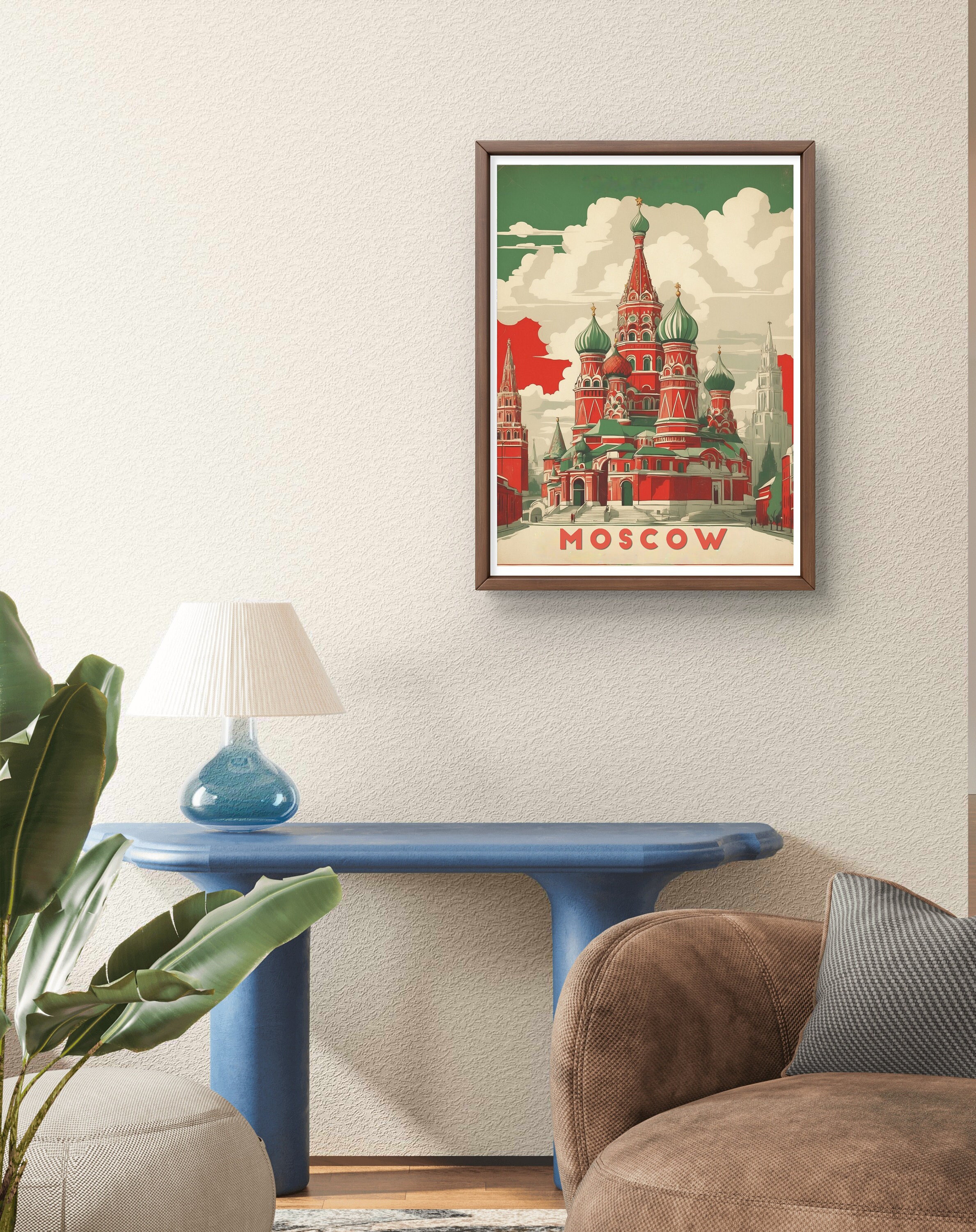Moscow Poster Iconic St. Basil's Cathedral Art Print Captivating ...