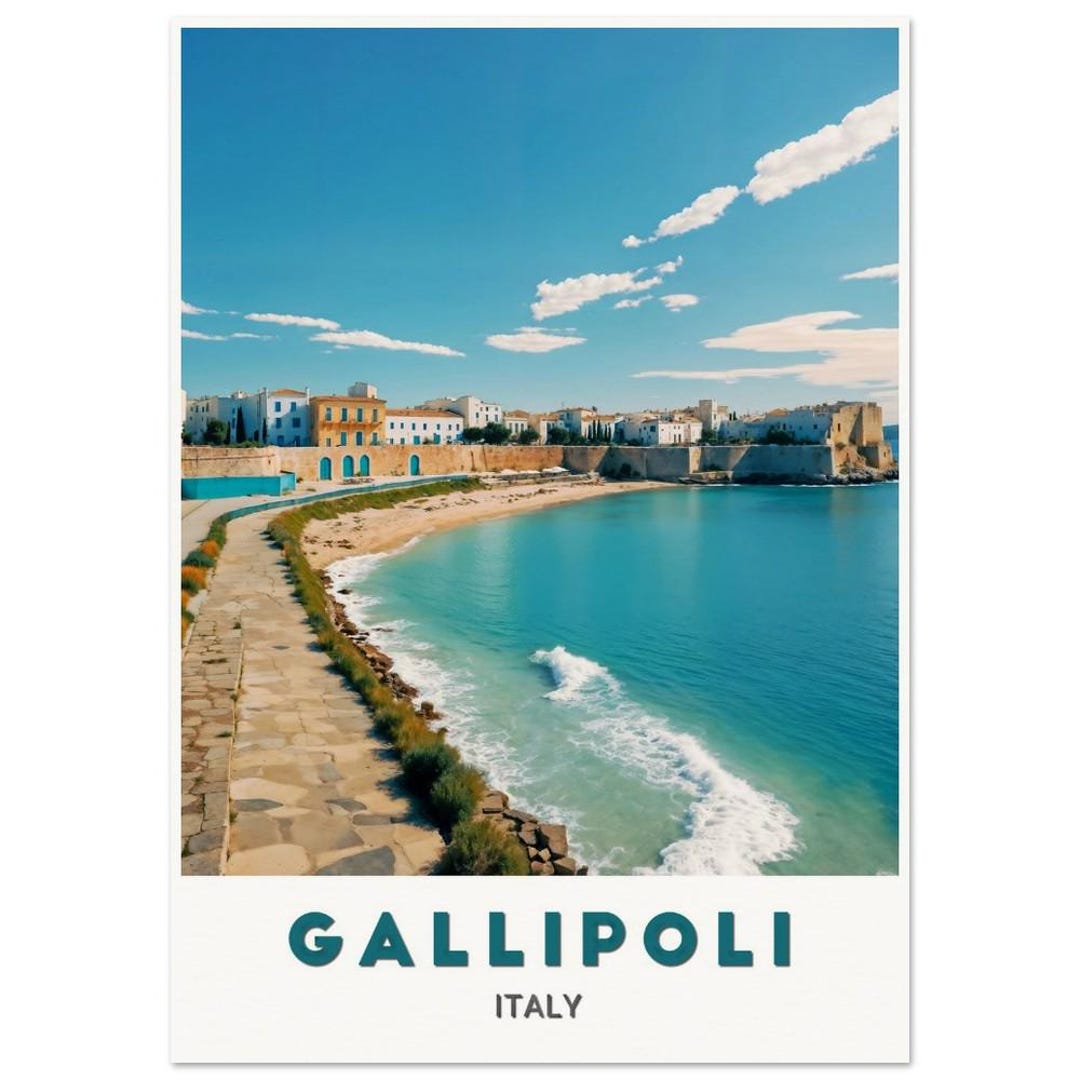 Gallipoli Poster: Stunning Coastal Art Print of Southern Italy's ...