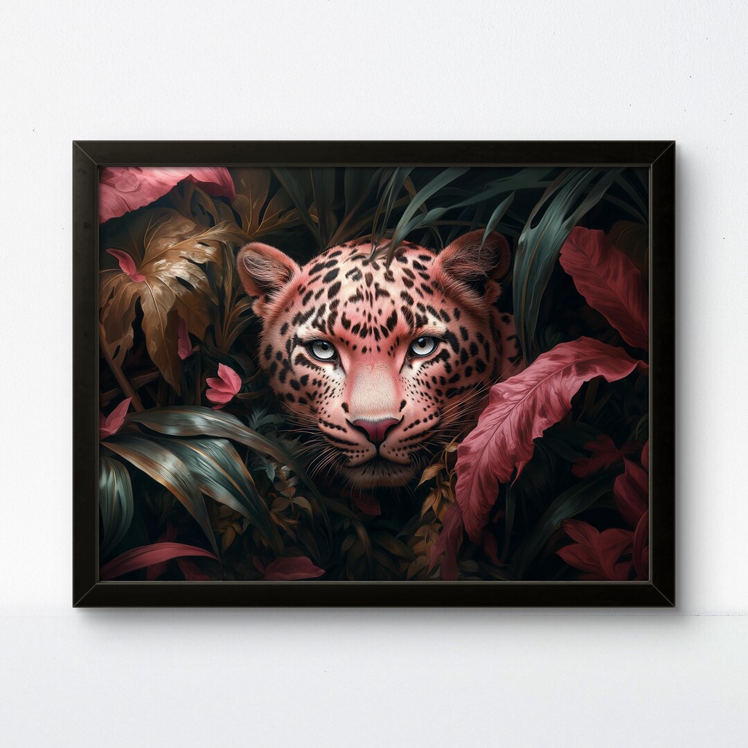 Pink Leopard Art, Leopard Wall Decor, Feminine Wall Art – A Stunning ...