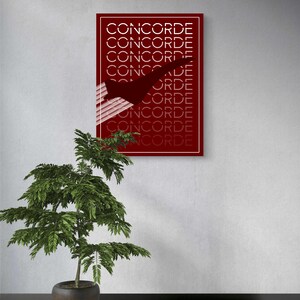 Elegant Red Concorde Jet Art Print Premium Aviation Poster for ...