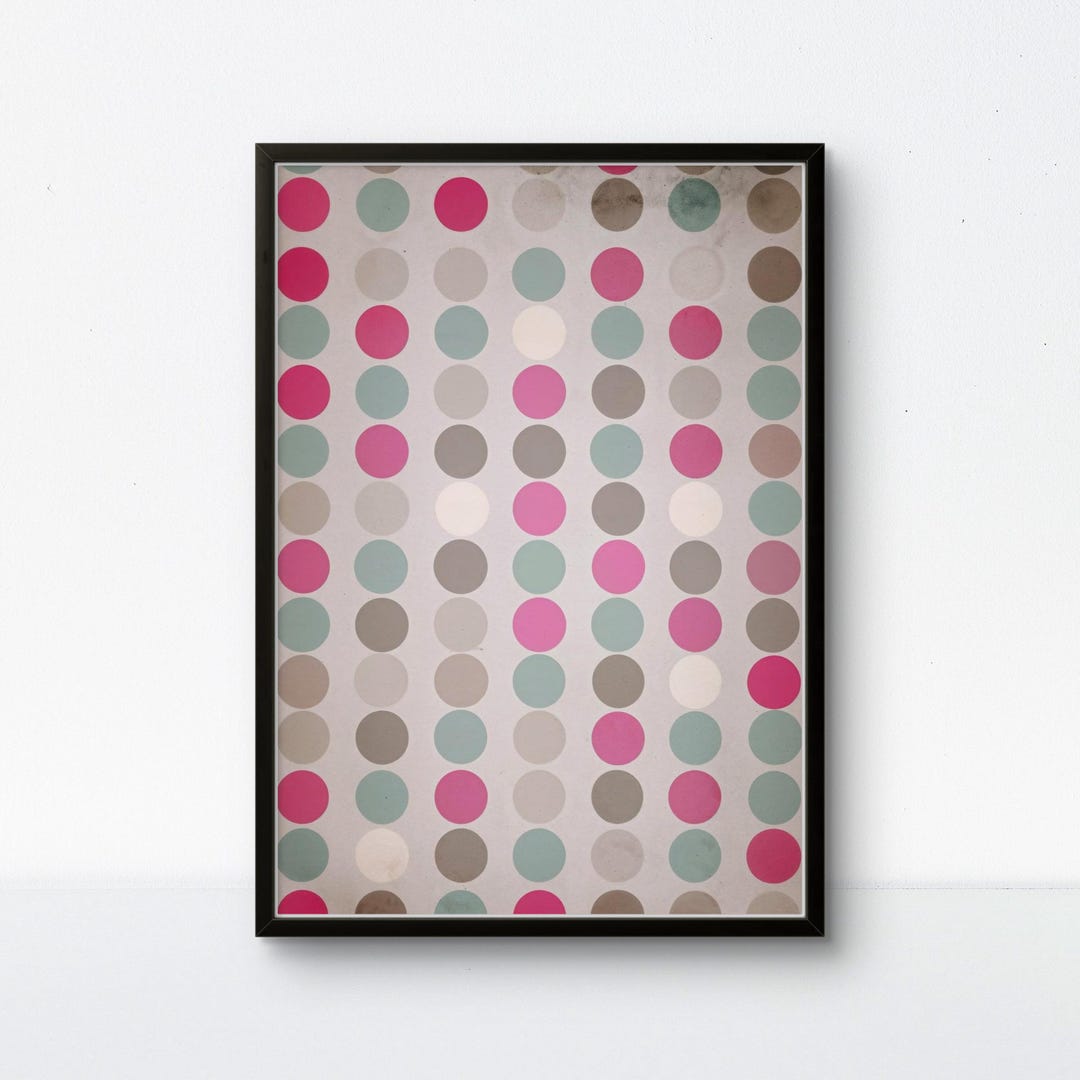 Polka Dots Poster: Retro Pastel Pattern Wall Art - Etsy