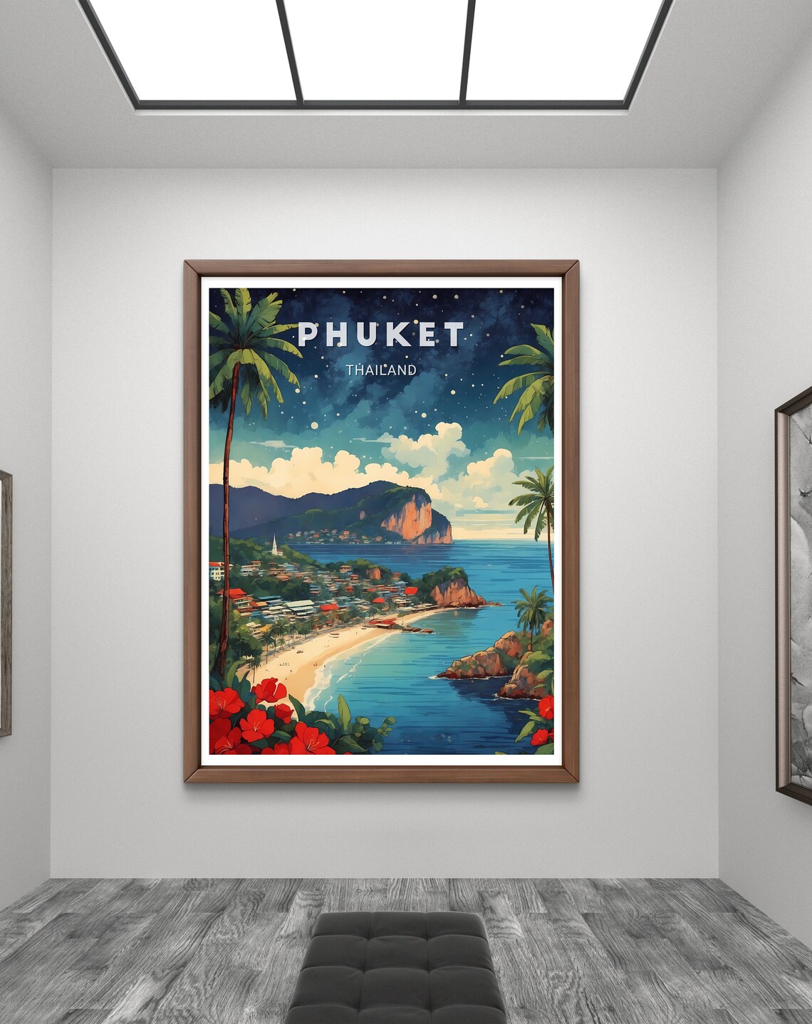 Phuket Poster Stunning Tropical Nightscape Art Print With Vibrant ...