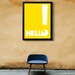 Hello Poster, Yellow Poster yellow 'hello' Greeting Poster Warm Welcome ...