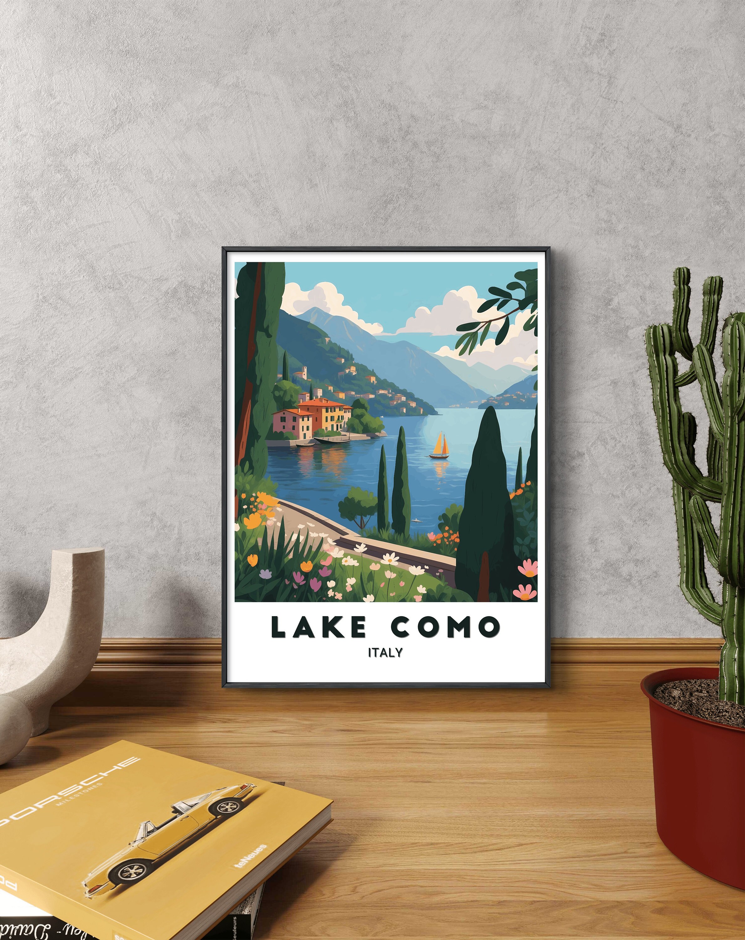 Lake Como Poster Stunning Art Print Showcasing the Picturesque Charm ...