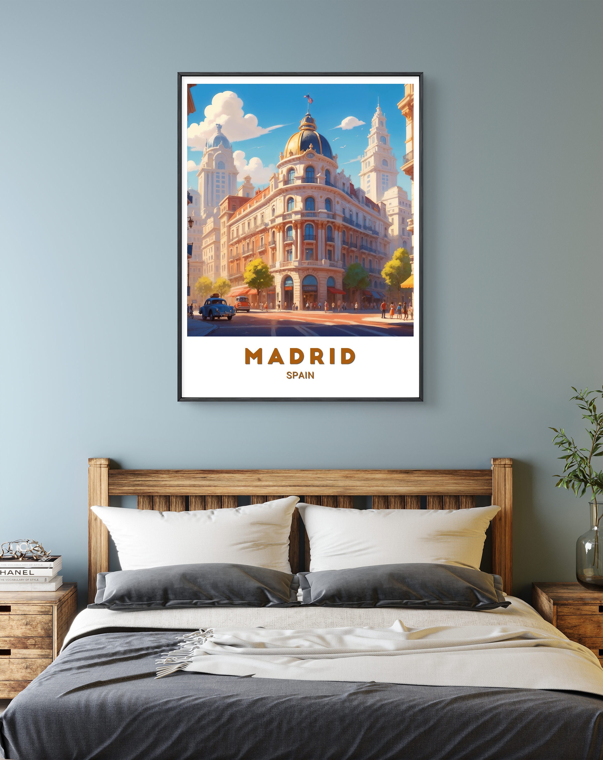 Madrid Poster Stunning Art Print of Madrid's Iconic Architecture and ...