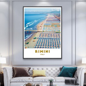 Rimini Poster Beautiful Art Print of the Vibrant Rimini Beachfront ...