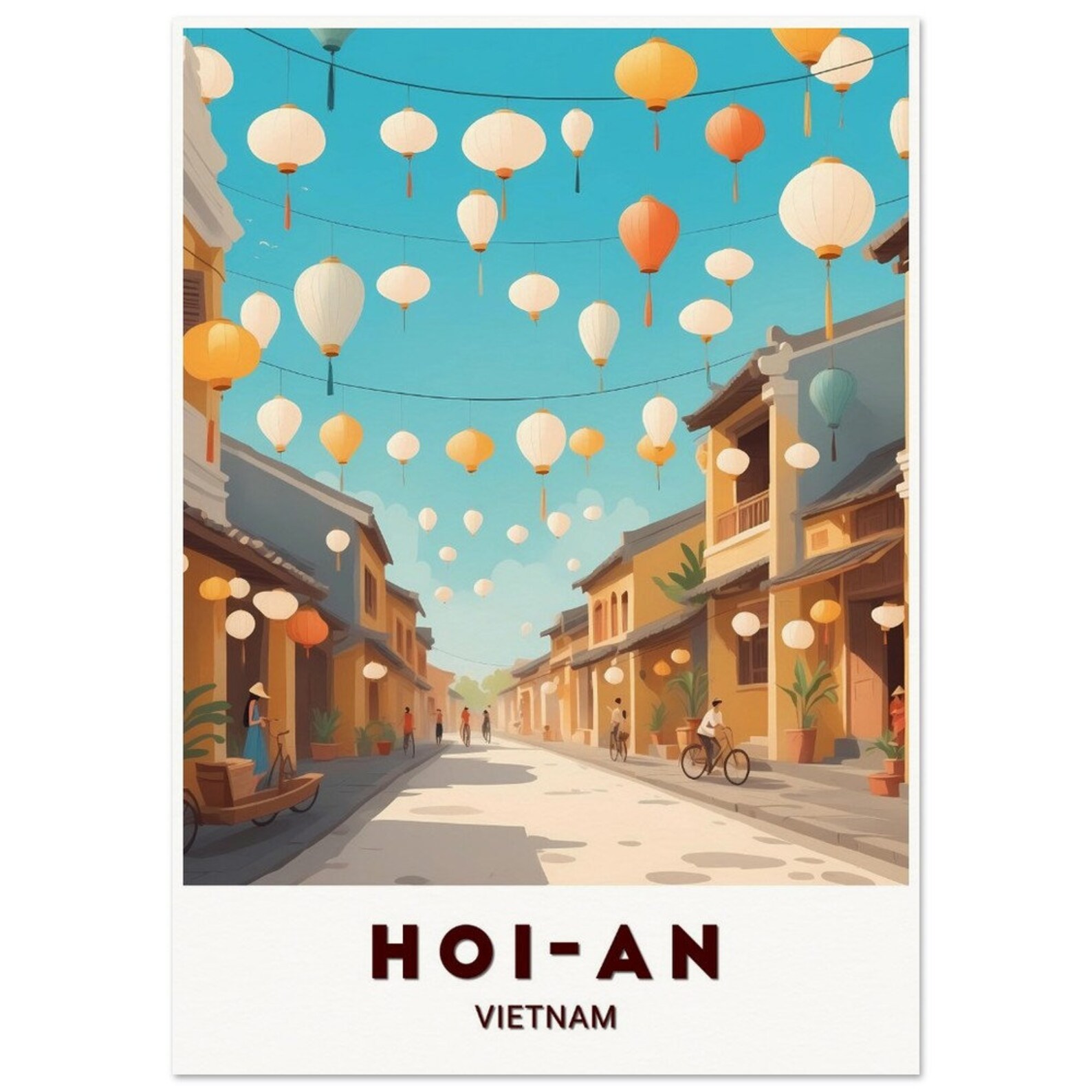 Hoi an Poster Stunning Art Print Showcasing the Vibrant Lantern Streets ...