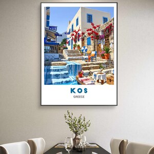 Kos Poster - Enchanting Streets of Kos Greece Art Print - Ideal for ...