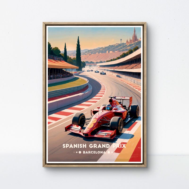 Grand Prix Spanish Poster - Etsy