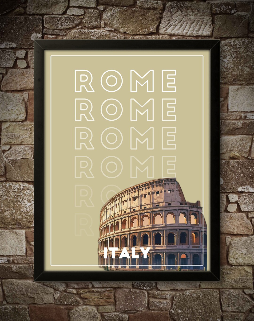 Rom Kolosseum Wandkunst Antikes Rom Poster, Vintage Italien Reisedruck ...