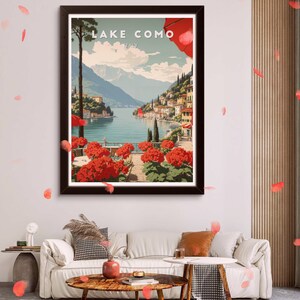 Lake Como Poster - Stunning Art Print of Lake Como's Scenic Beauty and ...