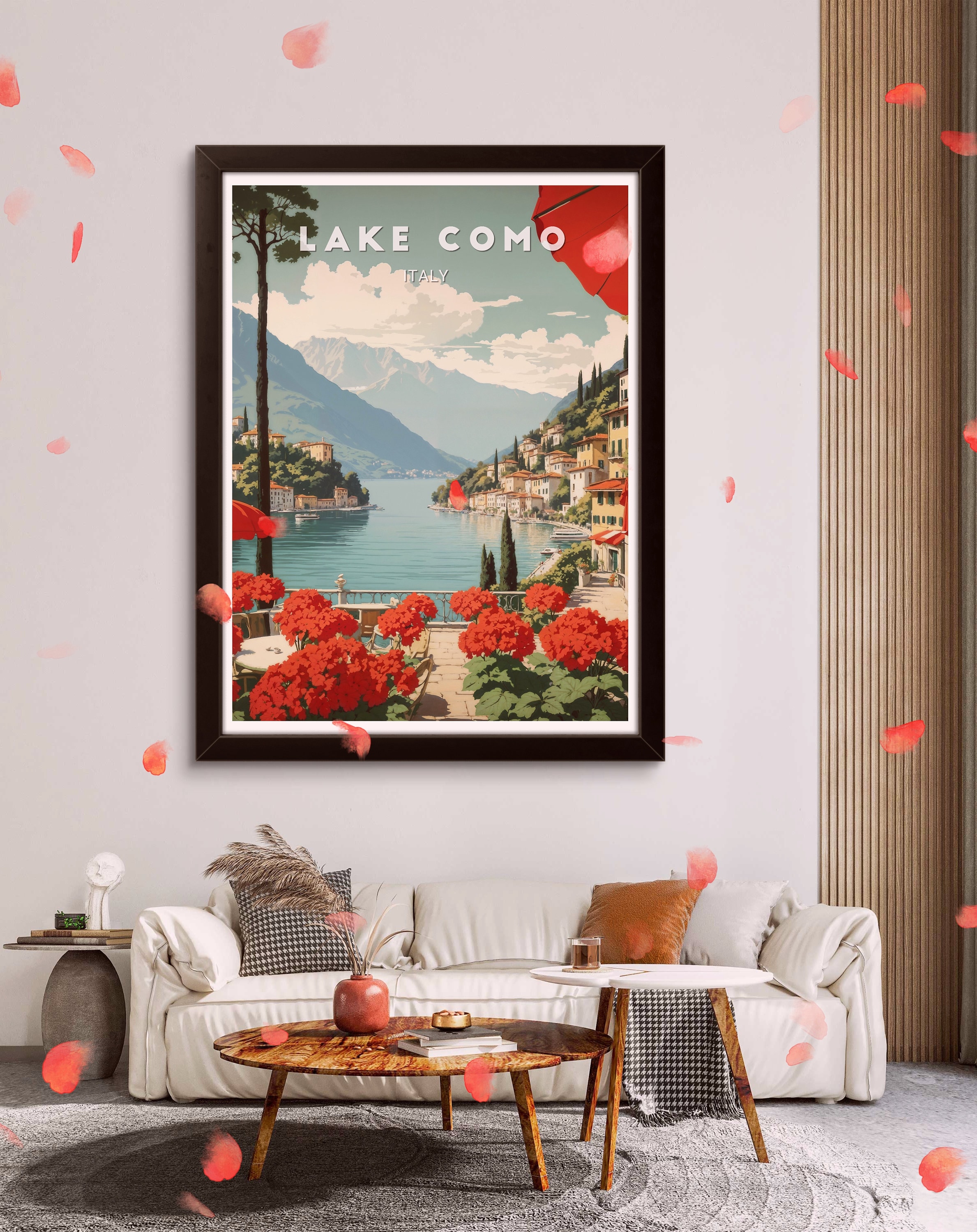 Lake Como Poster - Stunning Art Print of Lake Como's Scenic Beauty and ...