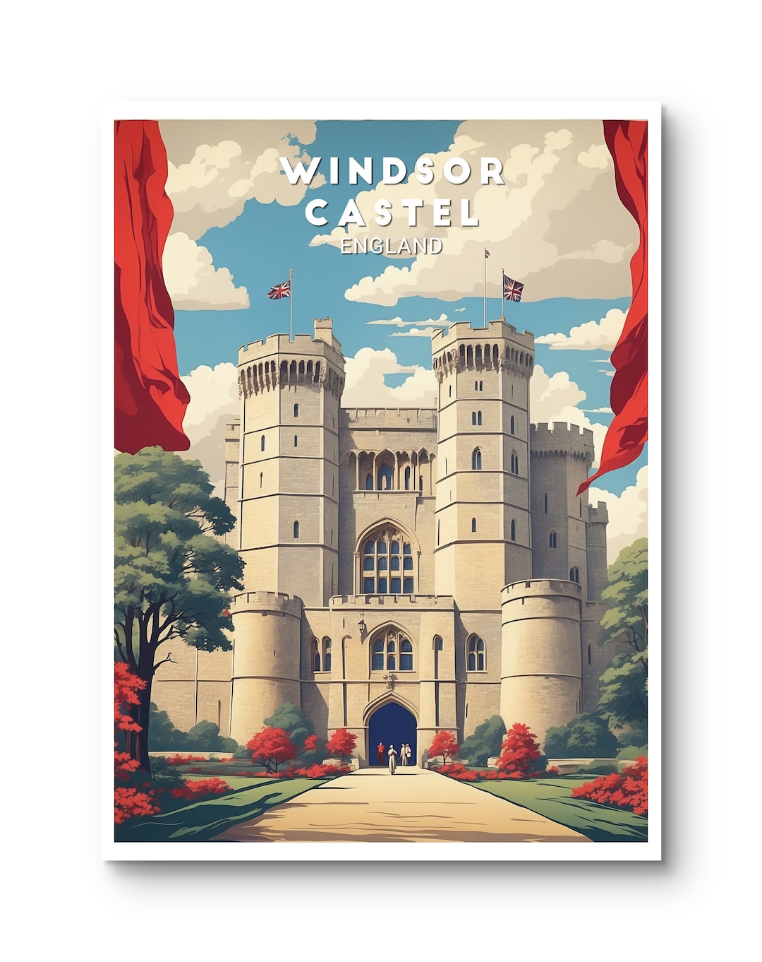 Windsor Poster Elegant Print of Windsor Castle in England, Perfect for ...