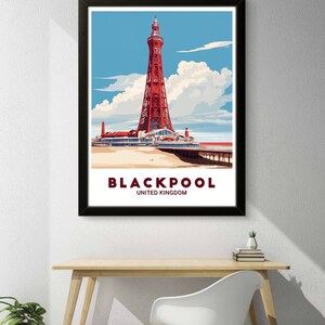 Blackpool Poster - Stunning Art Print of Blackpool Tower and Promenade ...