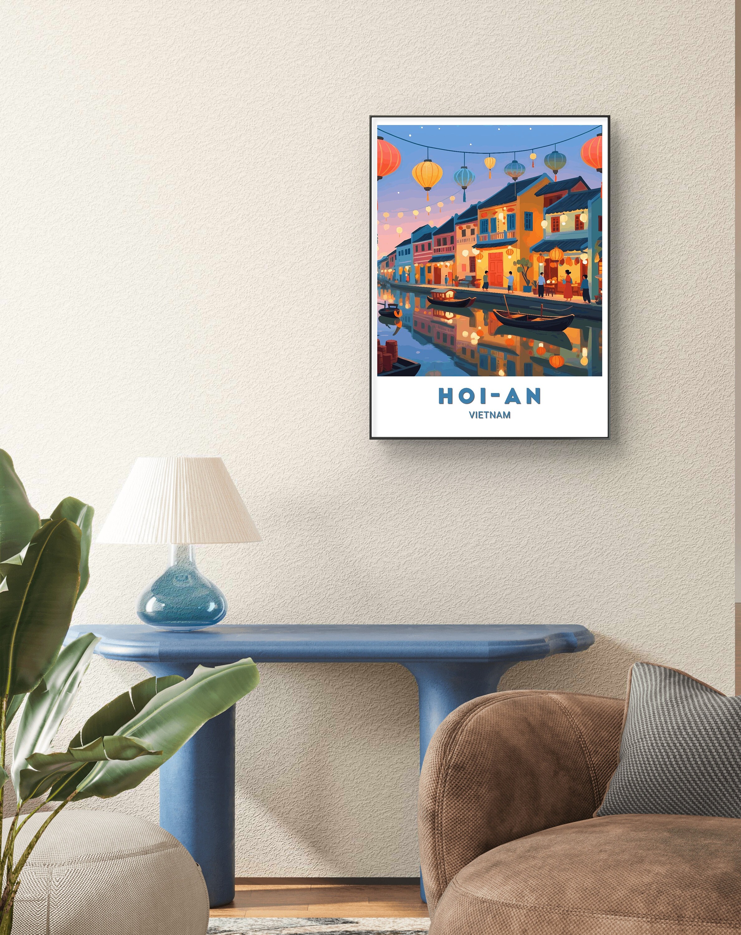 Hoi an Poster Stunning Art Print Showcasing the Vibrant Lantern Streets ...