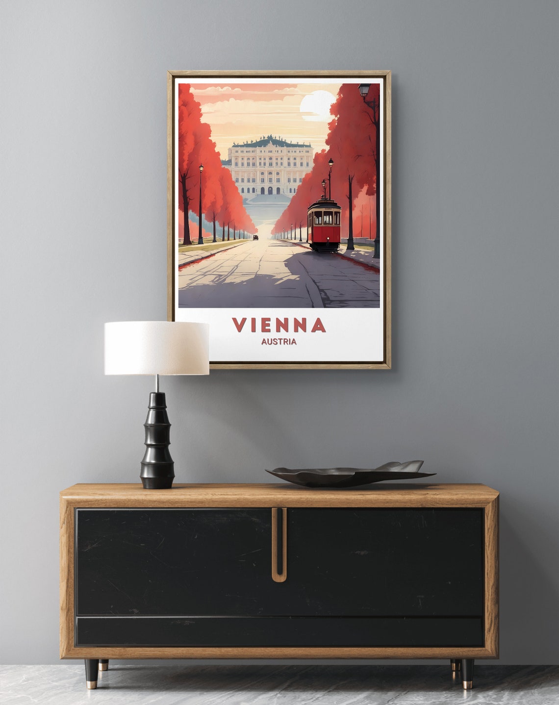 Vienna Poster Stunning Art Print of Vienna's Iconic Tram and Schönbrunn ...