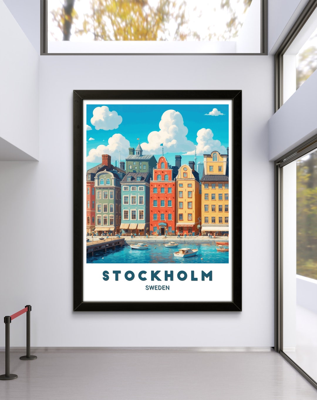 Stockholm Poster: Vibrant Colors of the Historic Gamla Stan – Perfect ...