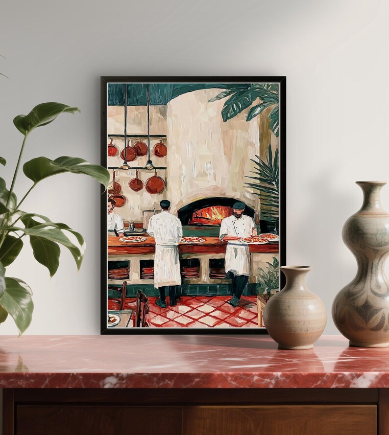 Pizzeria Poster Wall Art: Italian Wood-fired Oven Print - Etsy