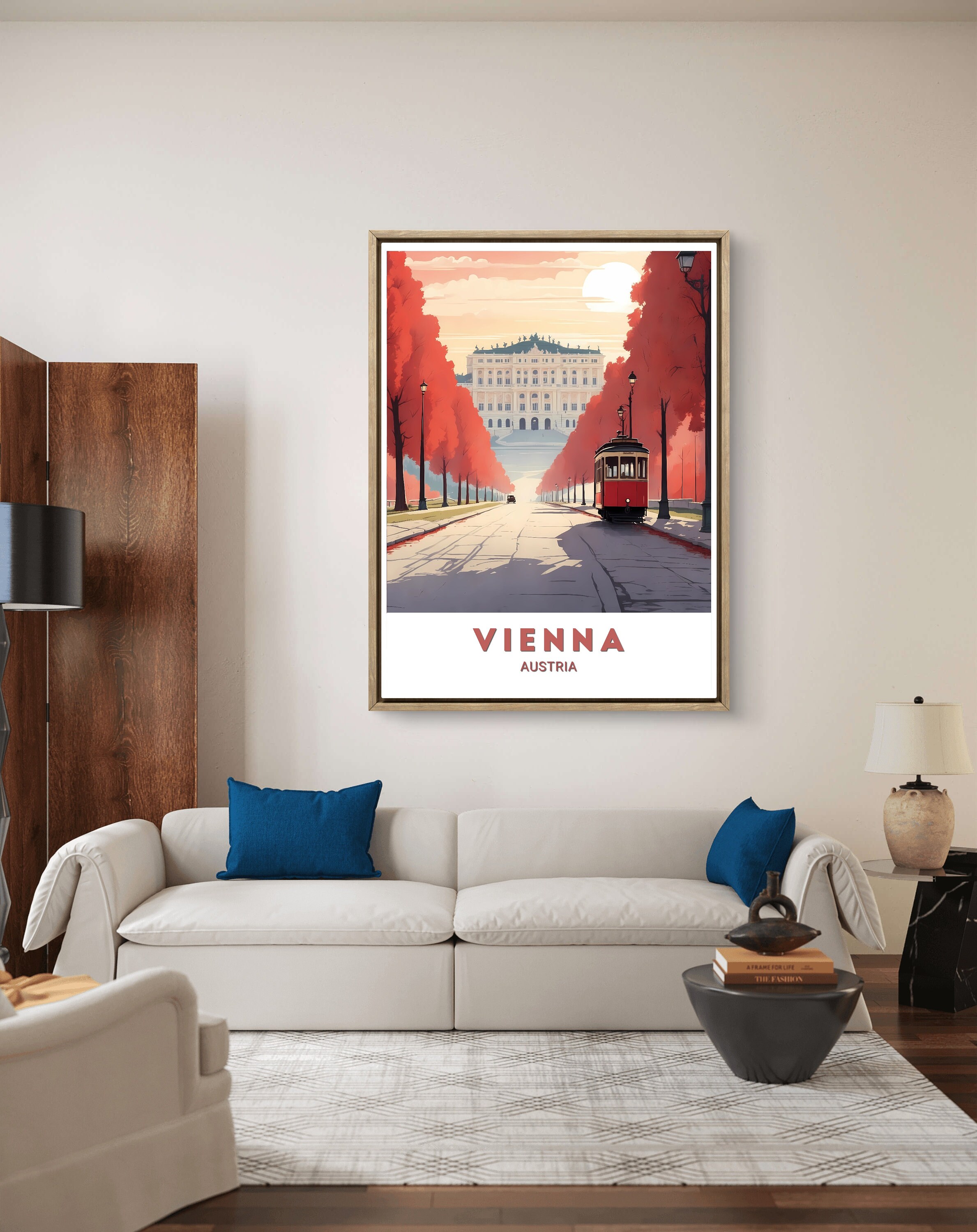 Vienna Poster Stunning Art Print of Vienna's Iconic Tram and Schönbrunn ...